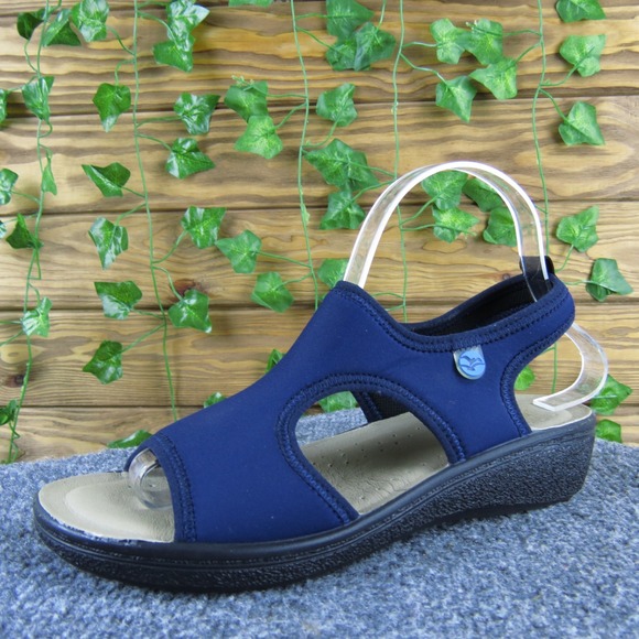 Fly Flot | Shoes | Fly Flot Women 39 Navy Blue Stretch Slingback ...